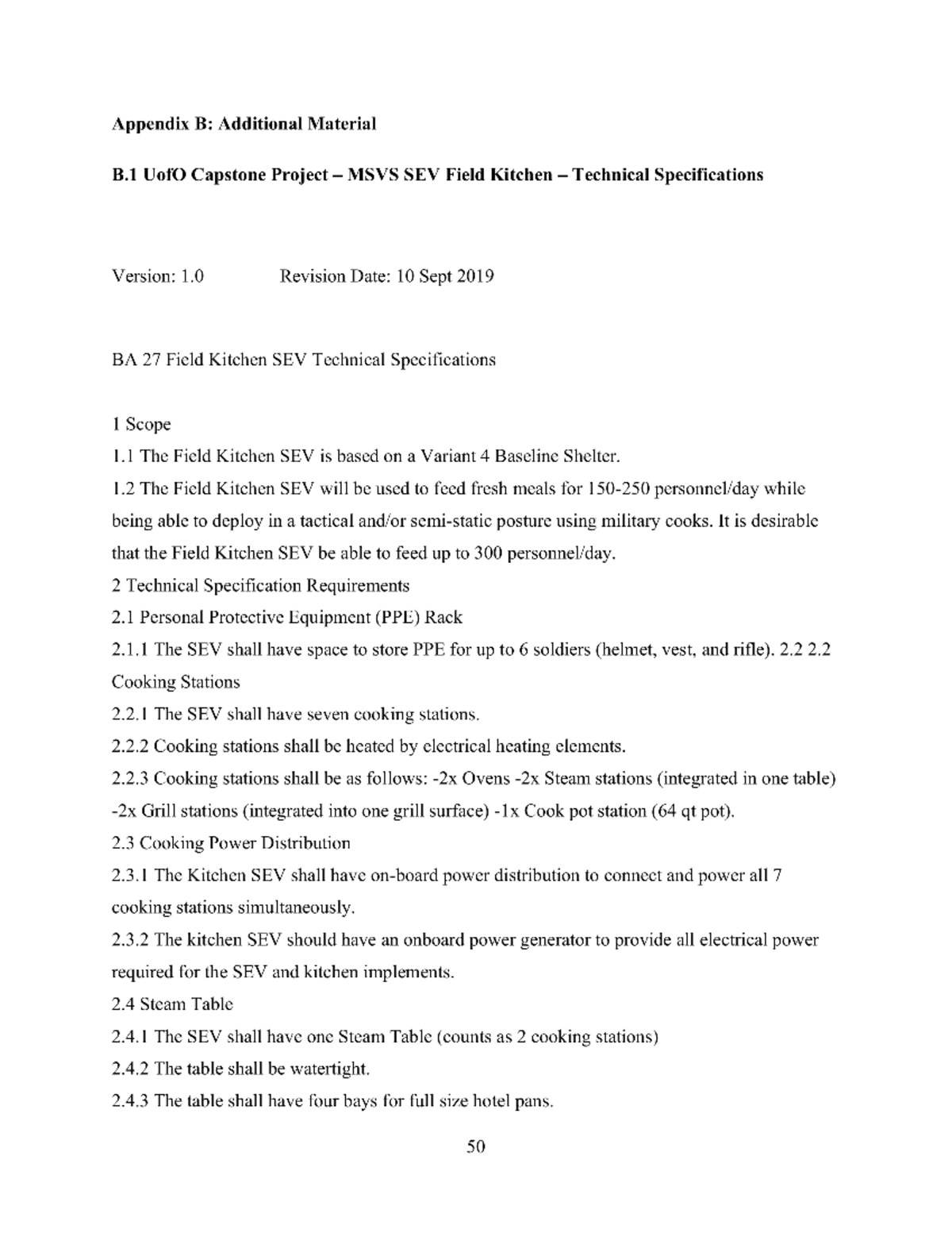 Poor - Modelling Report - Field Kitchen - Appendix B: Additional ...