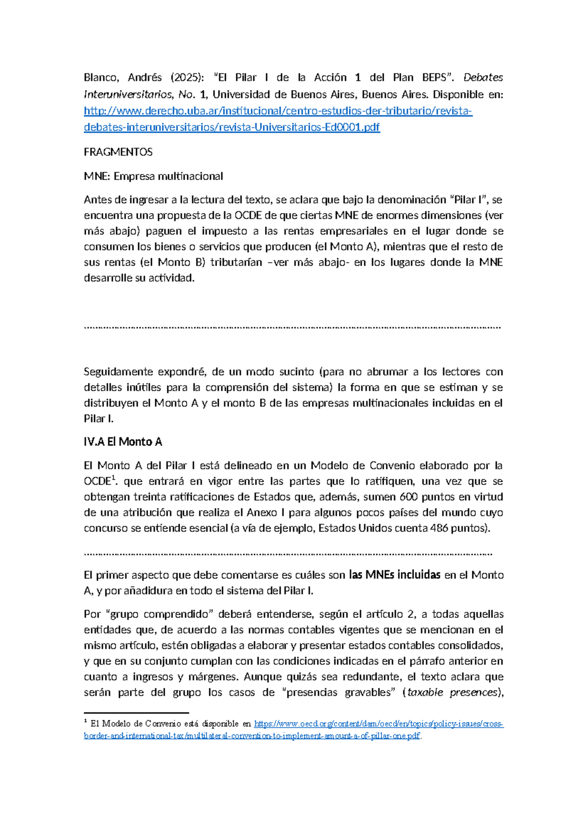 Pilar I - Apuntes sobre la Acción 1 del Plan de Debates ...