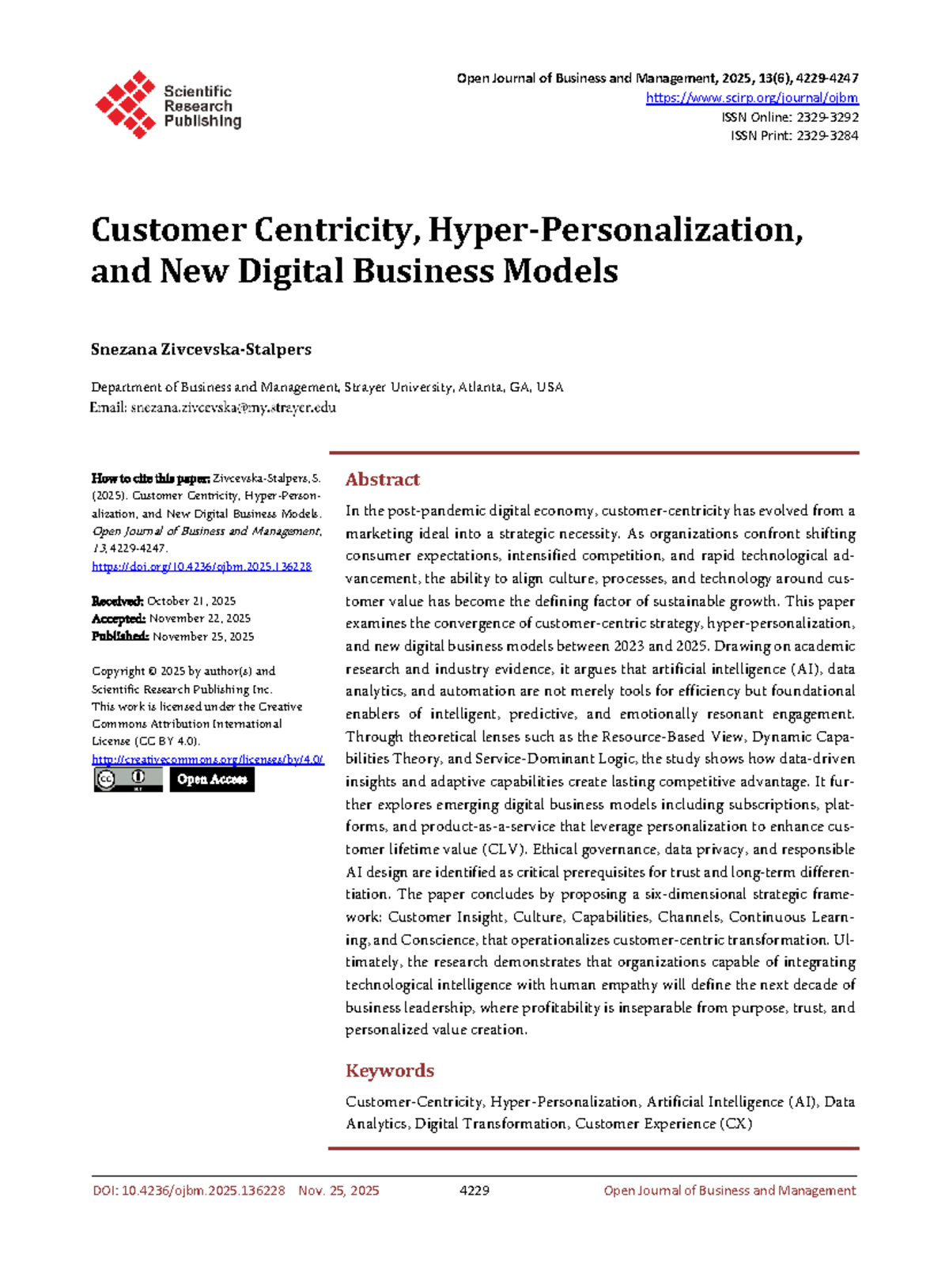 Customer Centricity & Hyper-Personalization in Digital Business Models ...