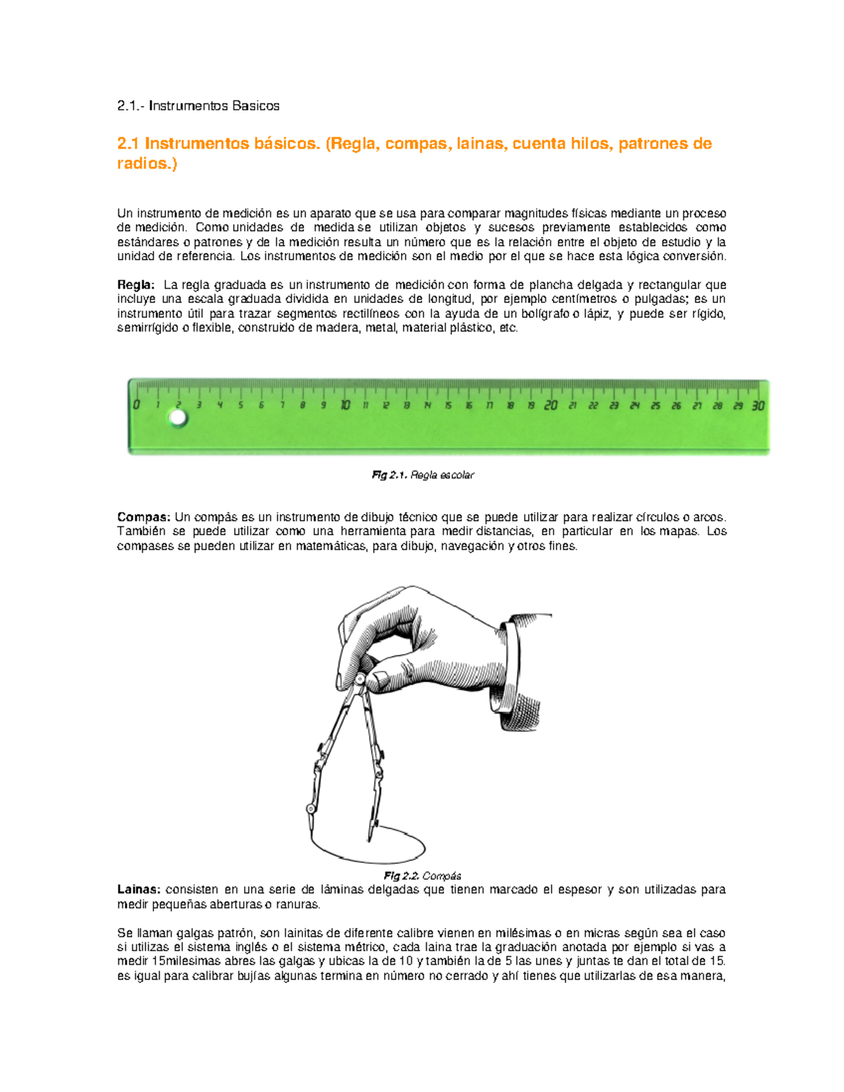 Instrumentos Básicos de Medición: Reglas, Compases y más (21) - Studocu