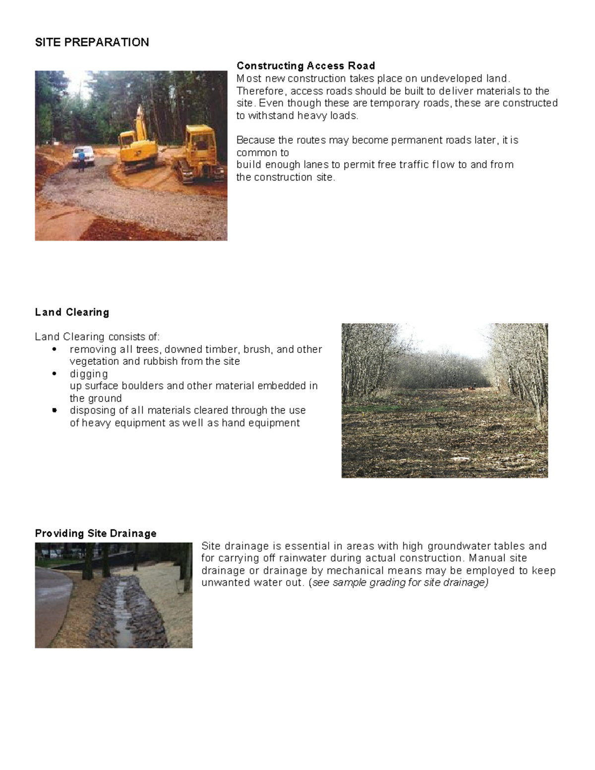 05-SITE- SITE PREPARATION: Construction Module Overview - Studocu