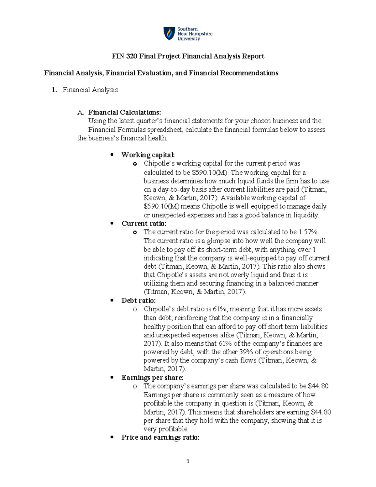 FIN 320 Final Project: Chipotle Financial Analysis & Recommendations ...