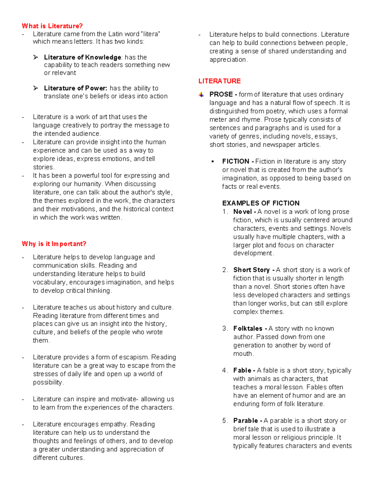 Literature Analysis and Insights: Key Concepts and Themes - Studocu