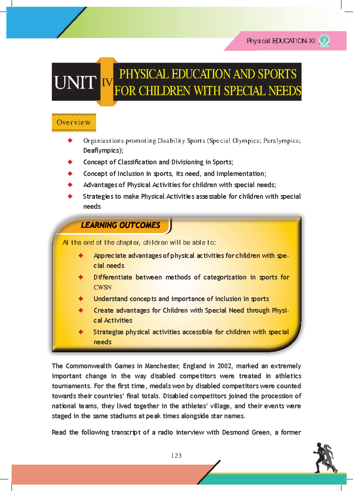 Physical Education & Sports for CWSN: Overview & Key Concepts - Studocu