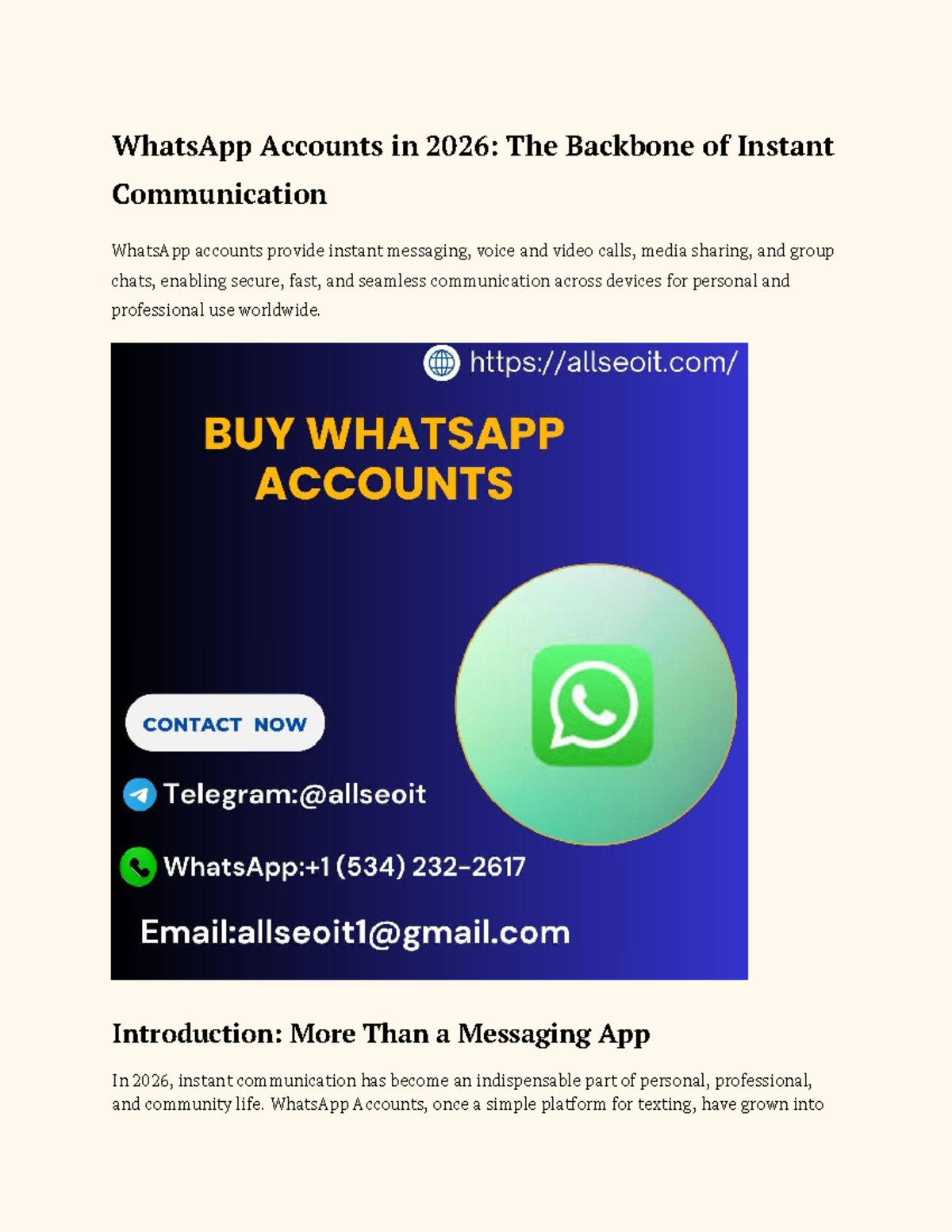 WhatsApp Accounts in 2026: The Future of Instant Communication - Studocu