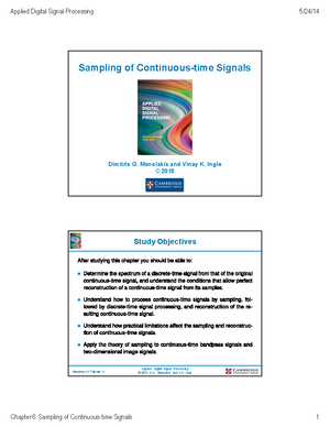 Microsoft Power Point - ch2 elg4177 2025w - Chapter 2: Discrete Time ...