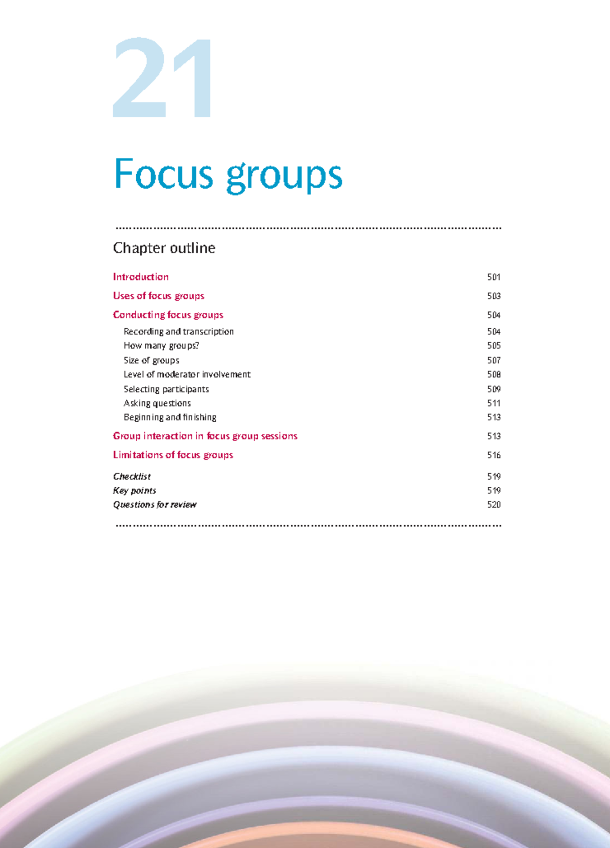 Focus Groups: Chapter Outline and Key Concepts (501) - Studocu
