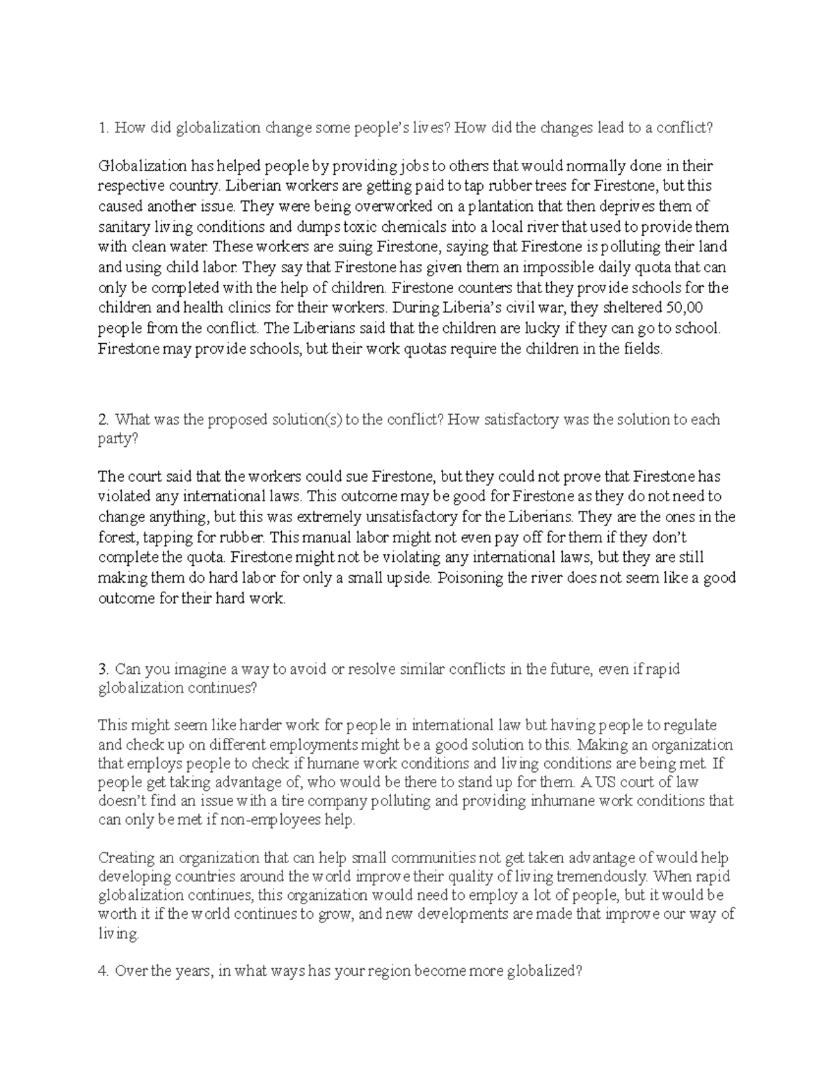 Globalization Effects and Solutions - Learning Journal Unit 1 - Studocu