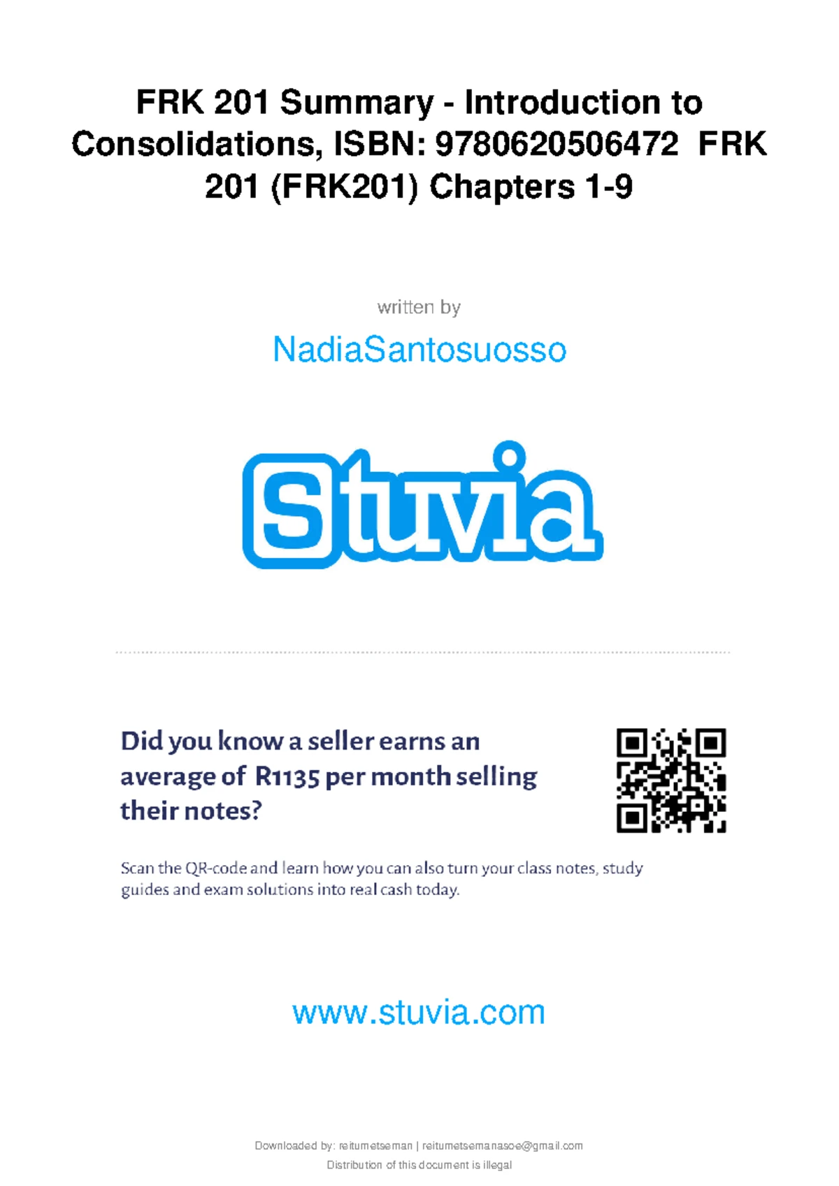 FRK - Lecture Notes on Consolidation and Preference Shares - Studocu