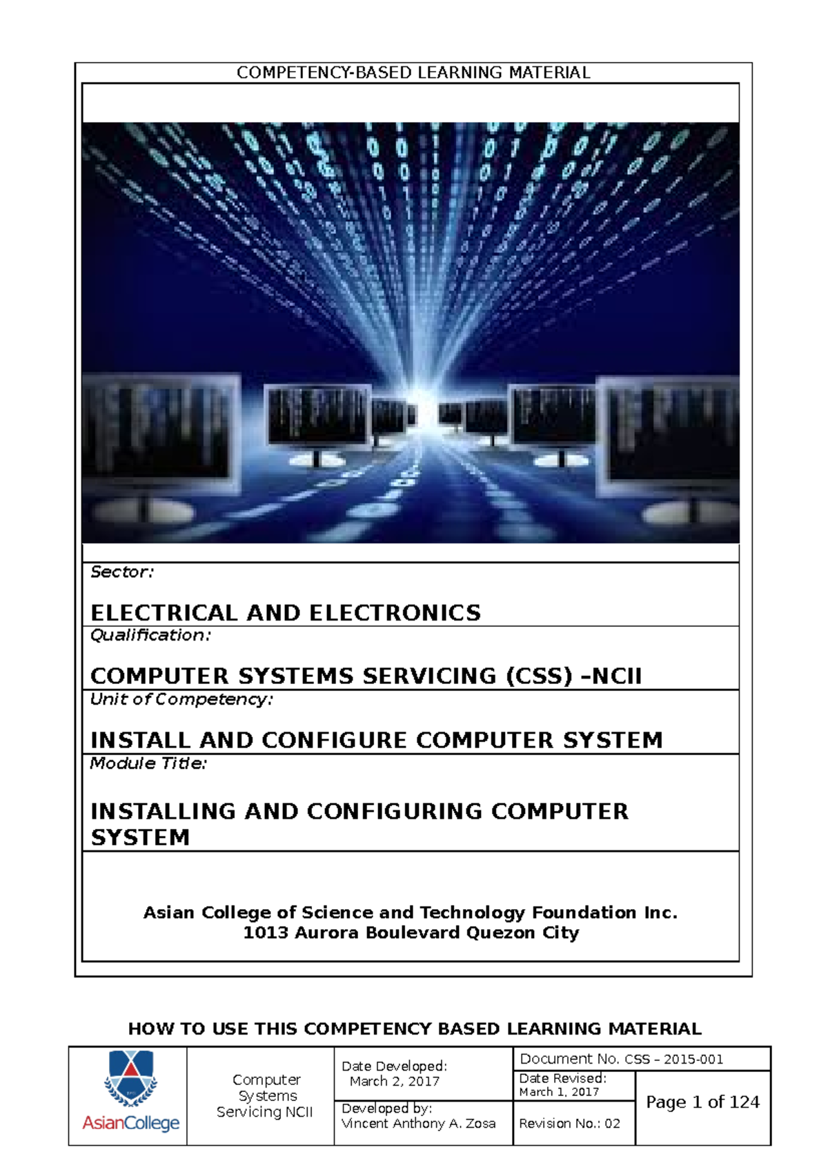 CSS Module - Computer system servicing - COMPETENCY-BASED LEARNING ...