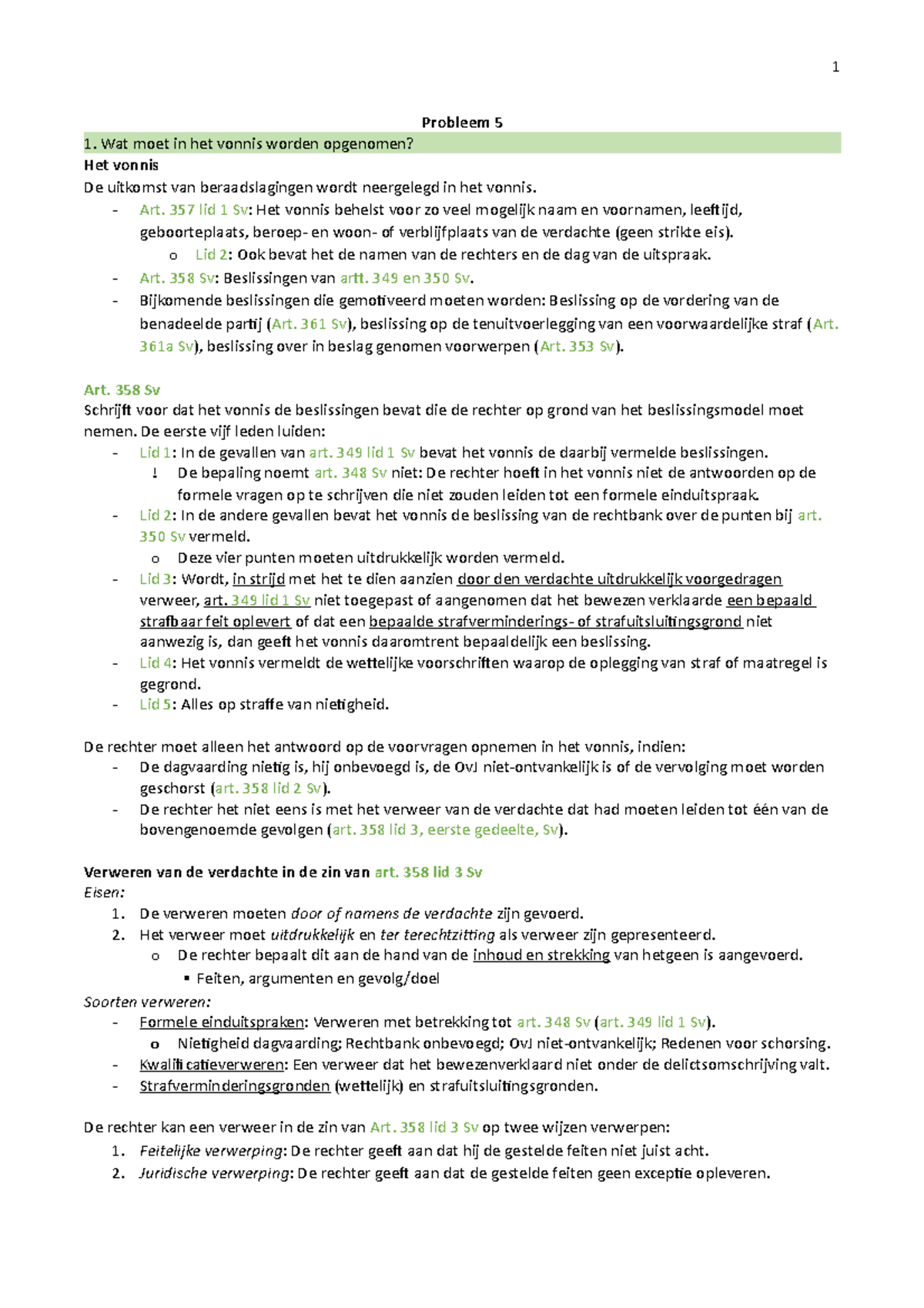 Probleemoplossing Formeel Strafrecht (FSR) - Vonnis en Motivatie ...
