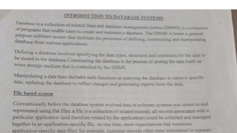 DBMS 101: Introduction to Database Systems and Management - Studocu