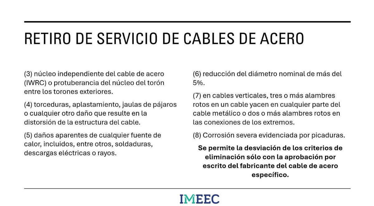 Diapositivas ASME B-30.5 Parte 2: Cables de Acero y Grúas - Studocu