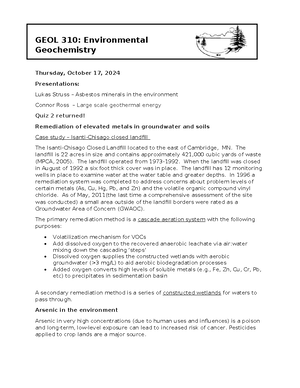 GEOL 310: Nitrogen Cycle and Human Impact on Environmental Geochemistry ...