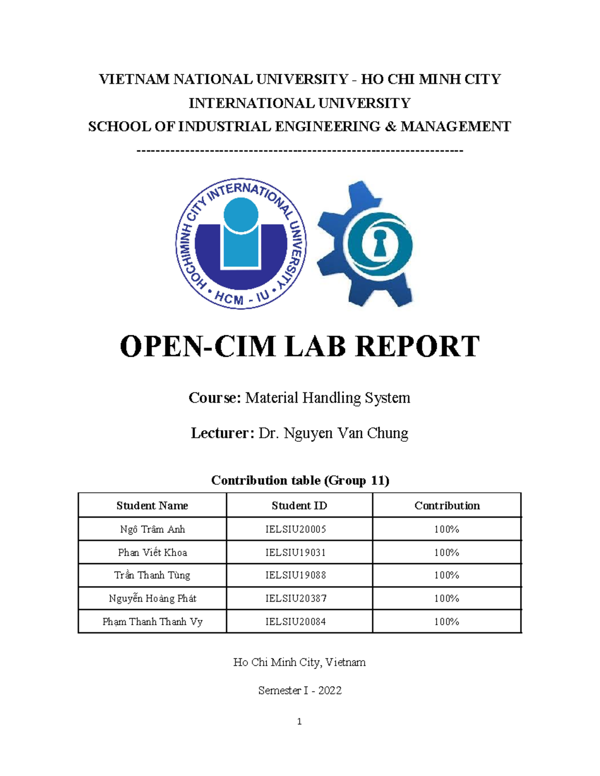 Group 11 - MHS Open-CIM Lab Report for Material Handling System - Studocu
