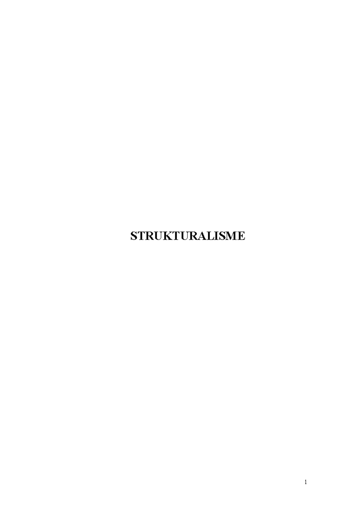 Analisis Strukturalisme dalam Hubungan Internasional (HI) - Studocu