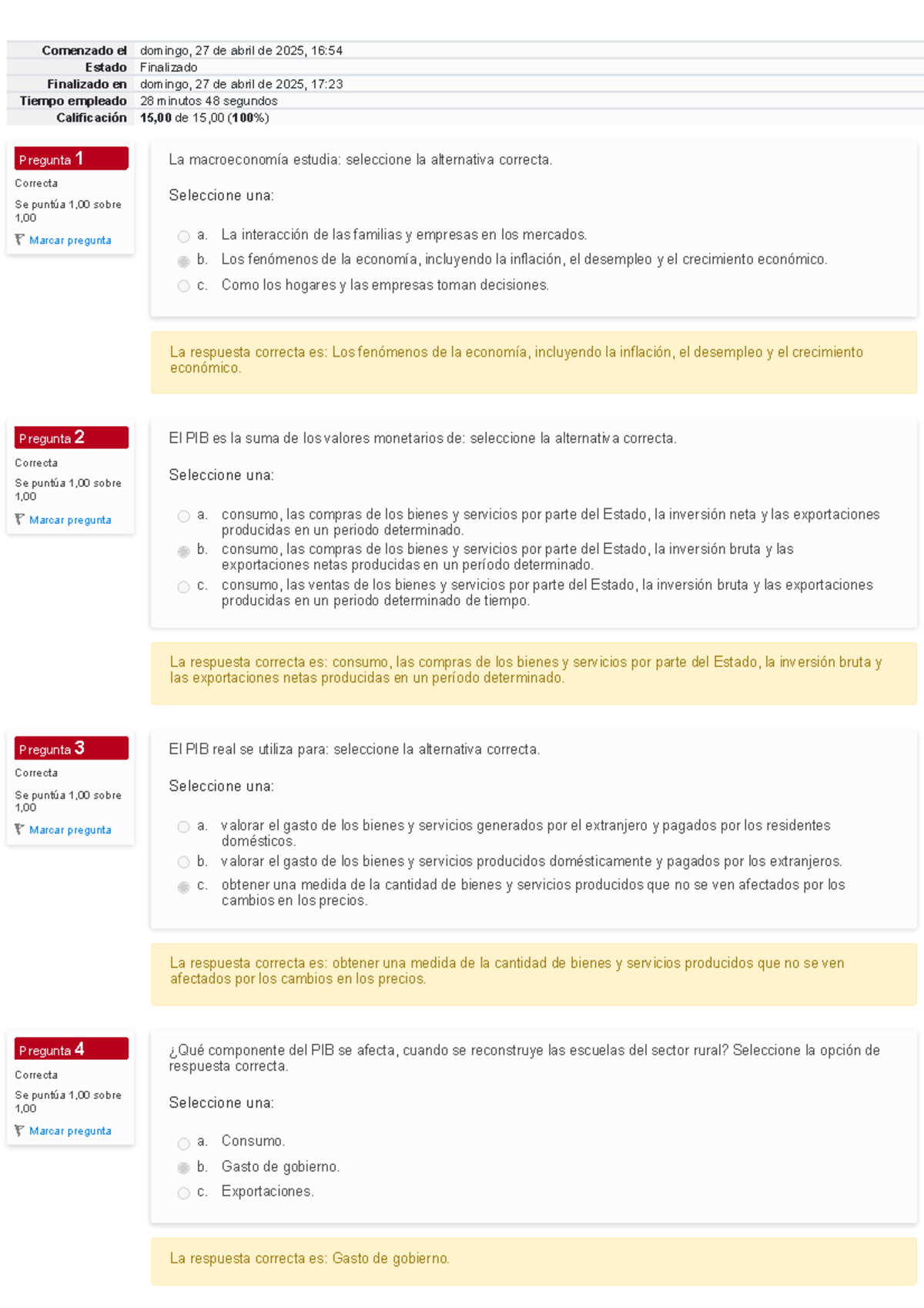 Cuestionario 1: Revisión de Macroeconomía EVA-ITB - Studocu