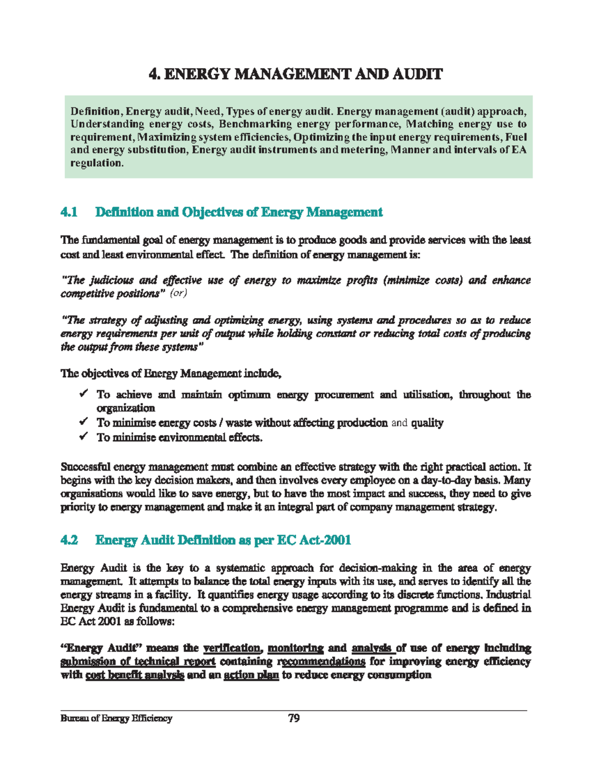 1.4 Energy management and audit - Definition, Energy audit, Need, Types ...