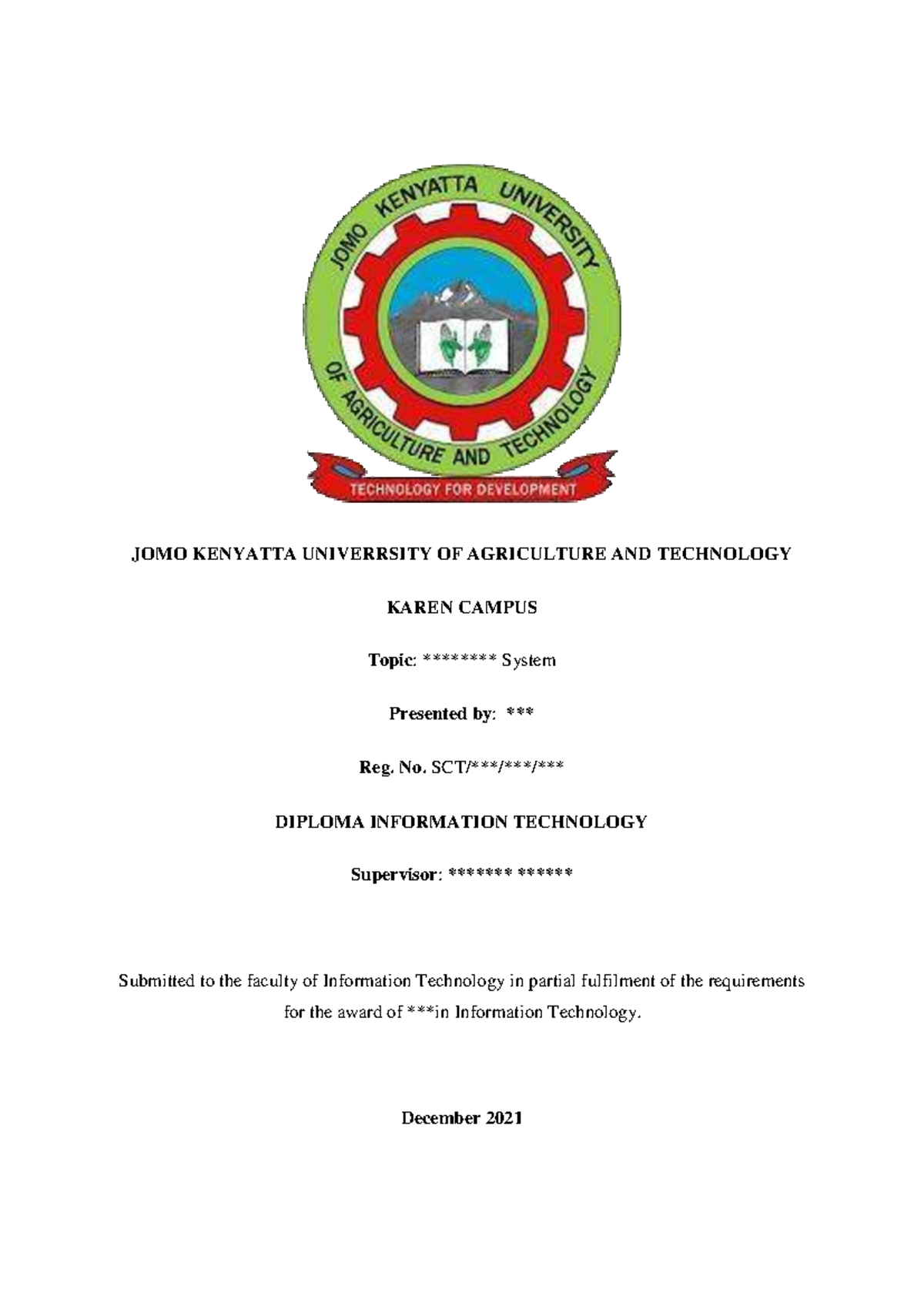 JKUAT DIPLOMA IT Project Guide 2024: Comprehensive Overview - Studocu