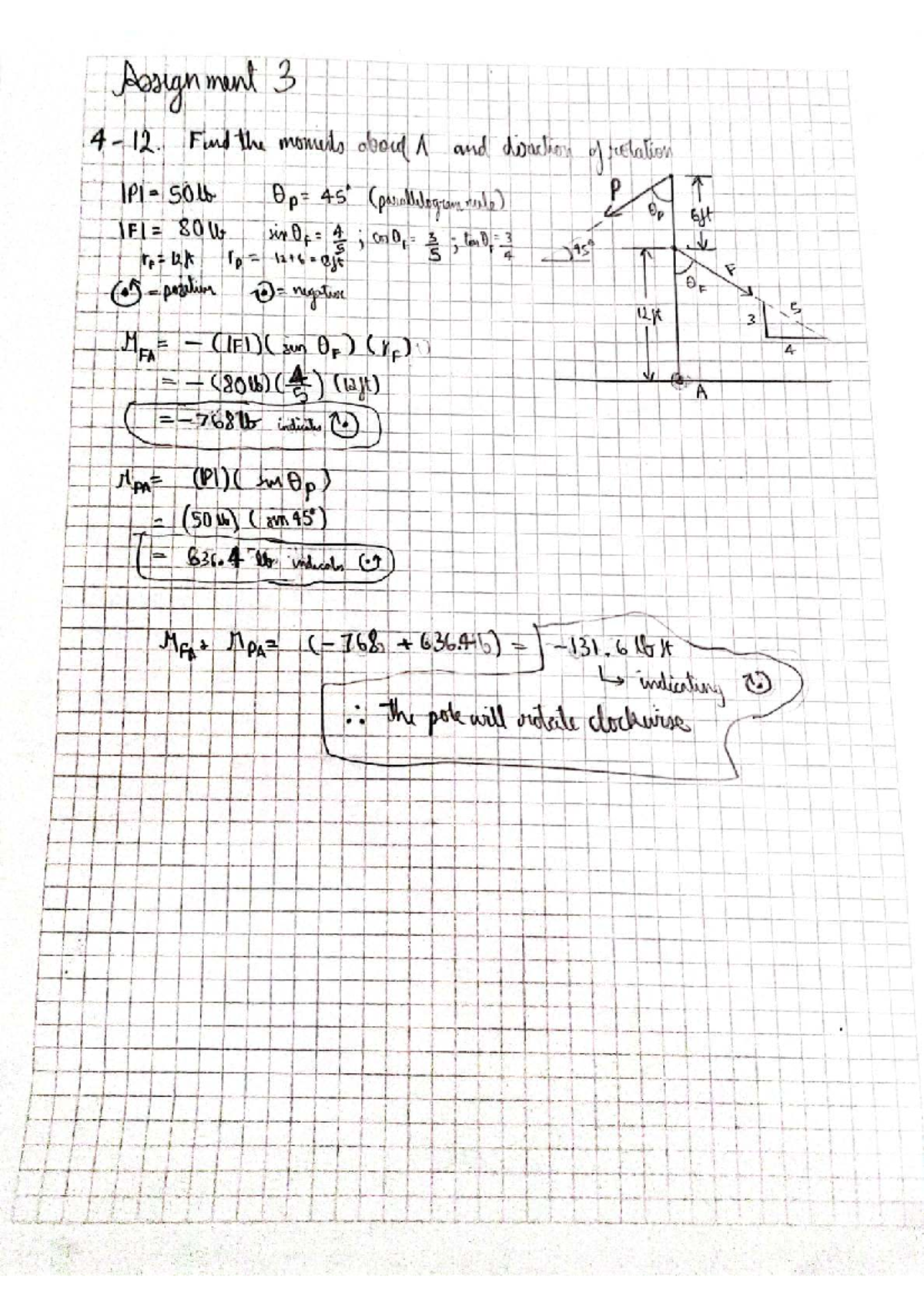Assignment 3 - Moments and Rotation Analysis in ENGI1203 - Studocu