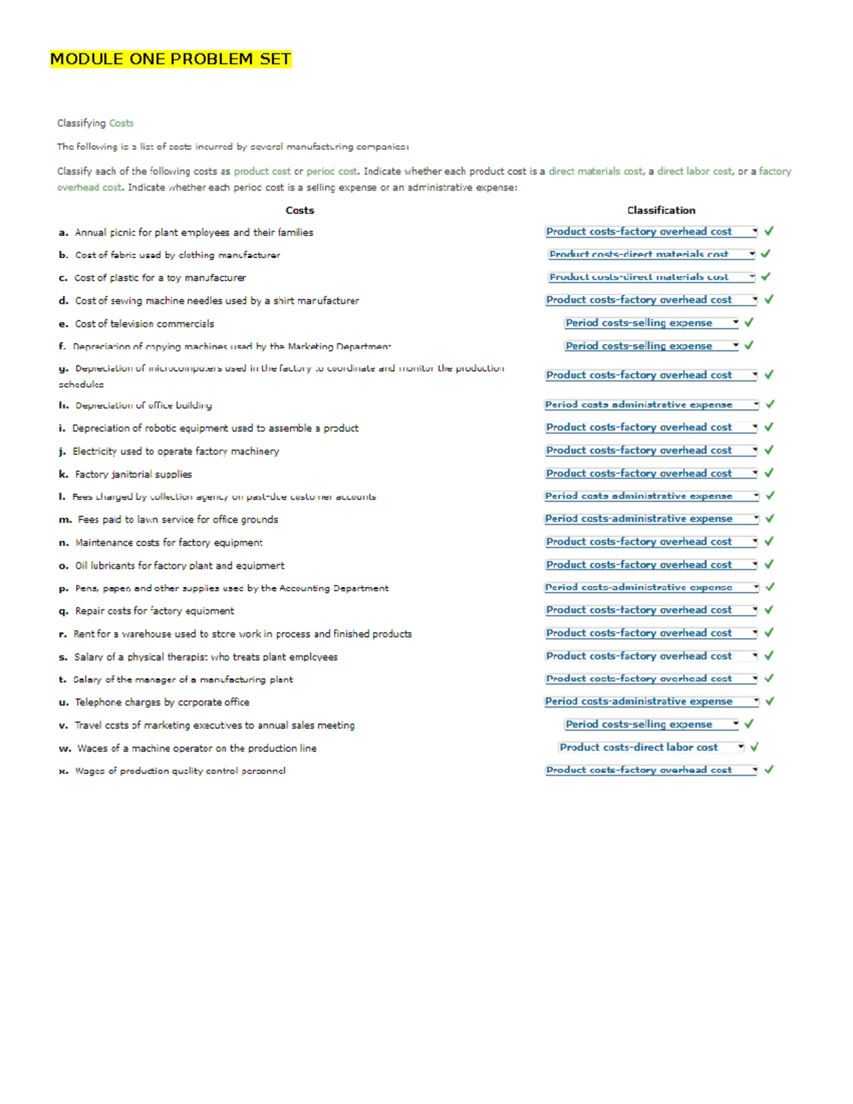 Module 7: Problem Set Overview and Solutions - Studocu