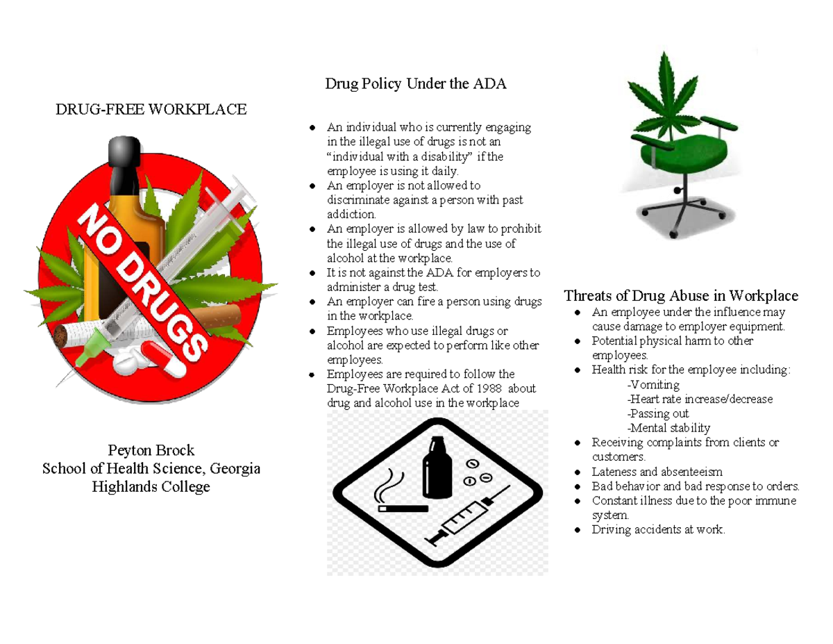 Drug Policy Under the ADA: Workplace Guidelines and Rehab Options - Studocu