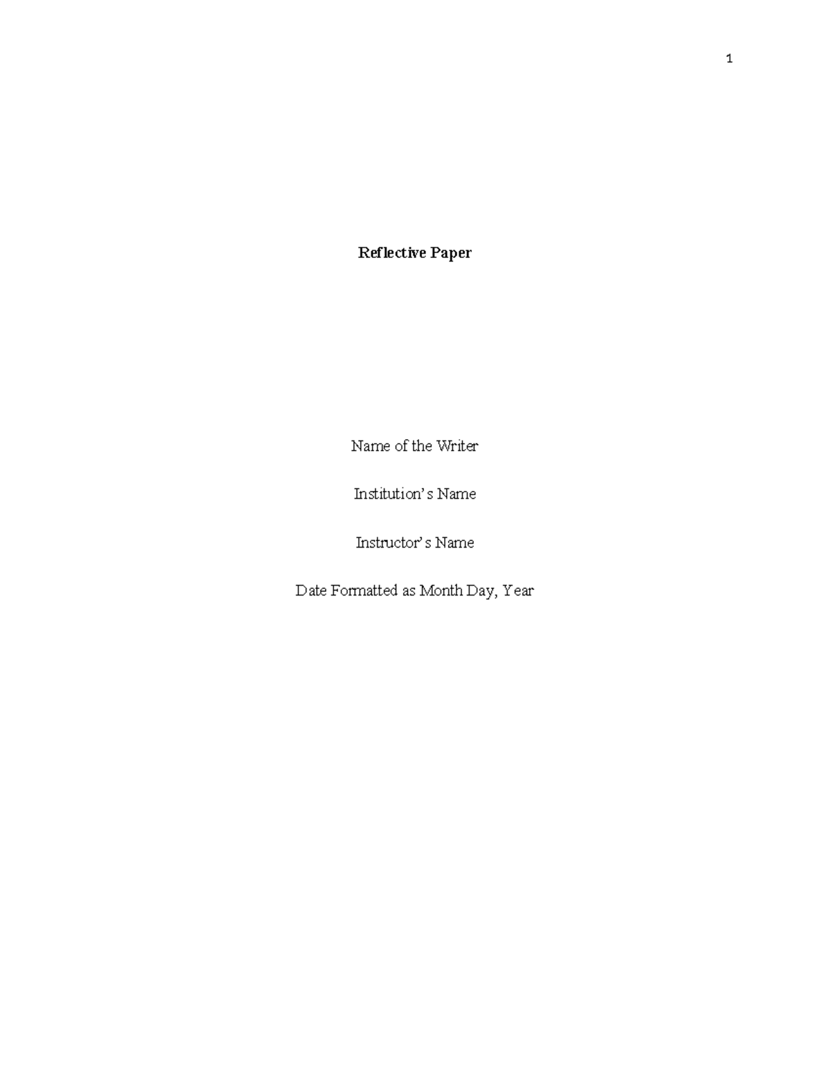 Reflective Paper on Diagnostic & Screening Tools - Order Id 237610 ...
