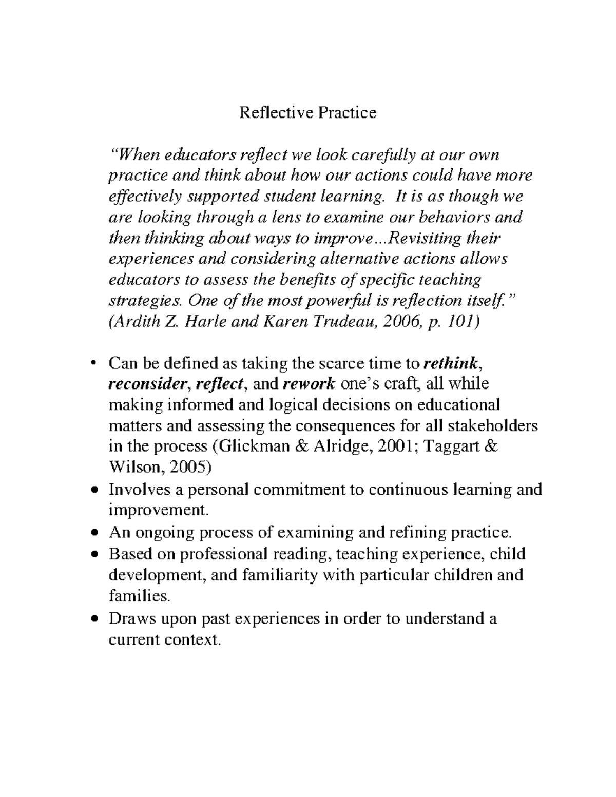 Reflective Practice & Child Observation Techniques in Education - Studocu