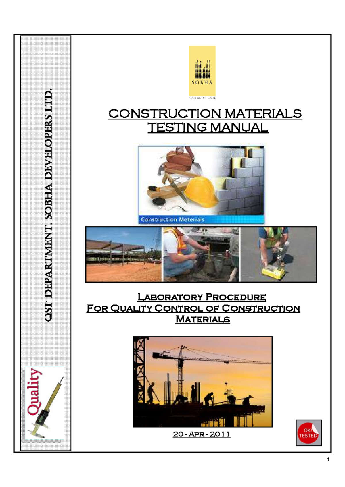 440705398 Construction Materials Testing Manual - Quality Control Guide ...