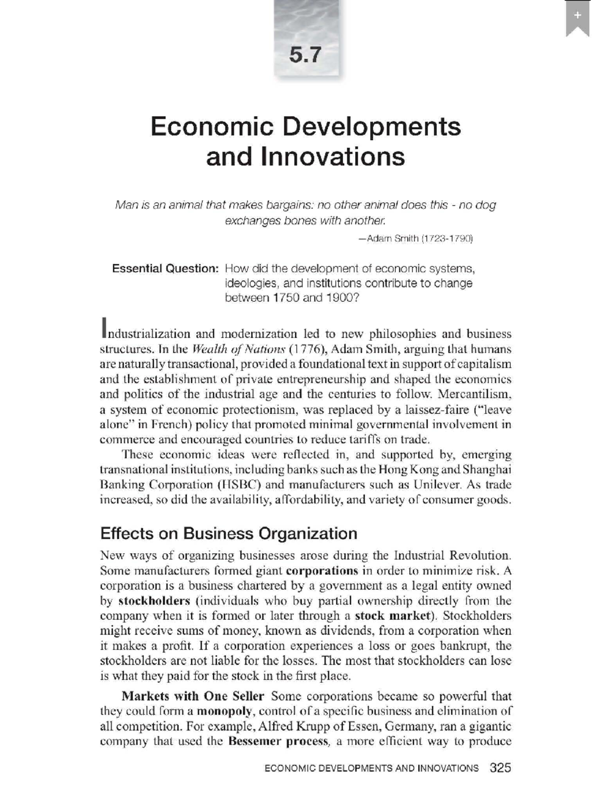 Economic Developments and Innovations in Corporate Structures (WH 326 ...