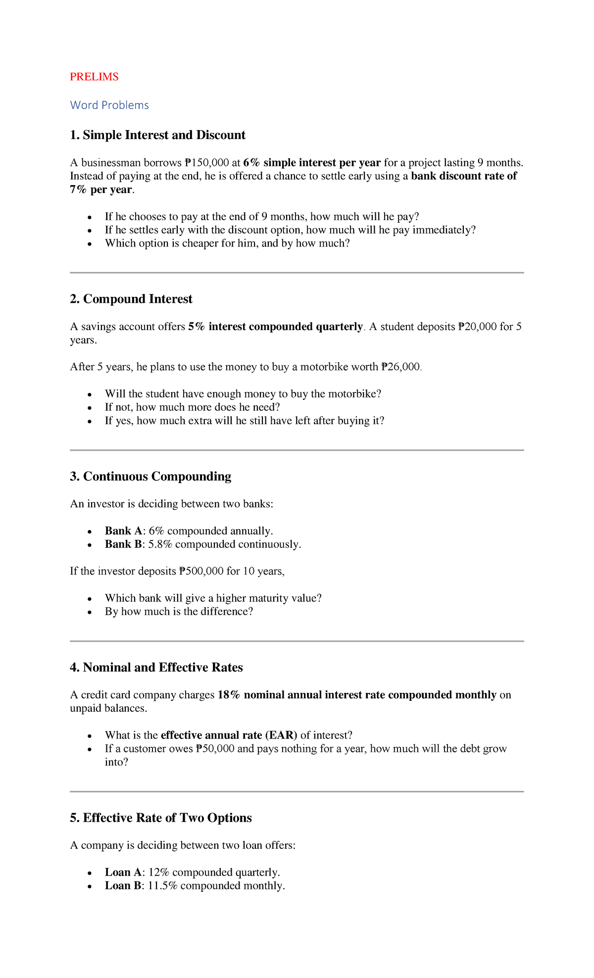 ECON 101: Prelims & Midterms Problem Solving Guide - Studocu