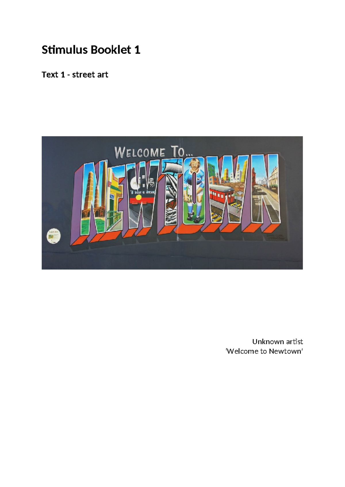 Stimulus Booklet 1 - Practice Materials for Common Module Texts - Studocu