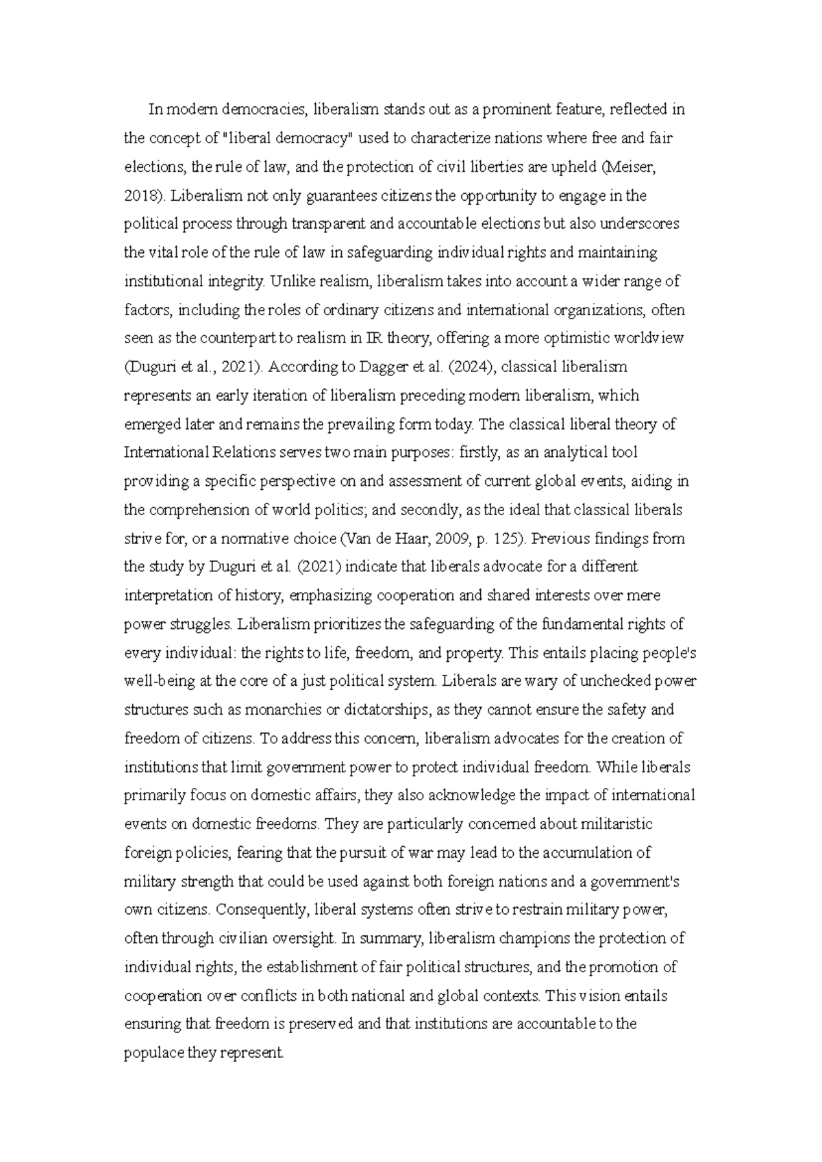 PBI Essay: Analyzing Liberalism in Modern Democracies - Studocu