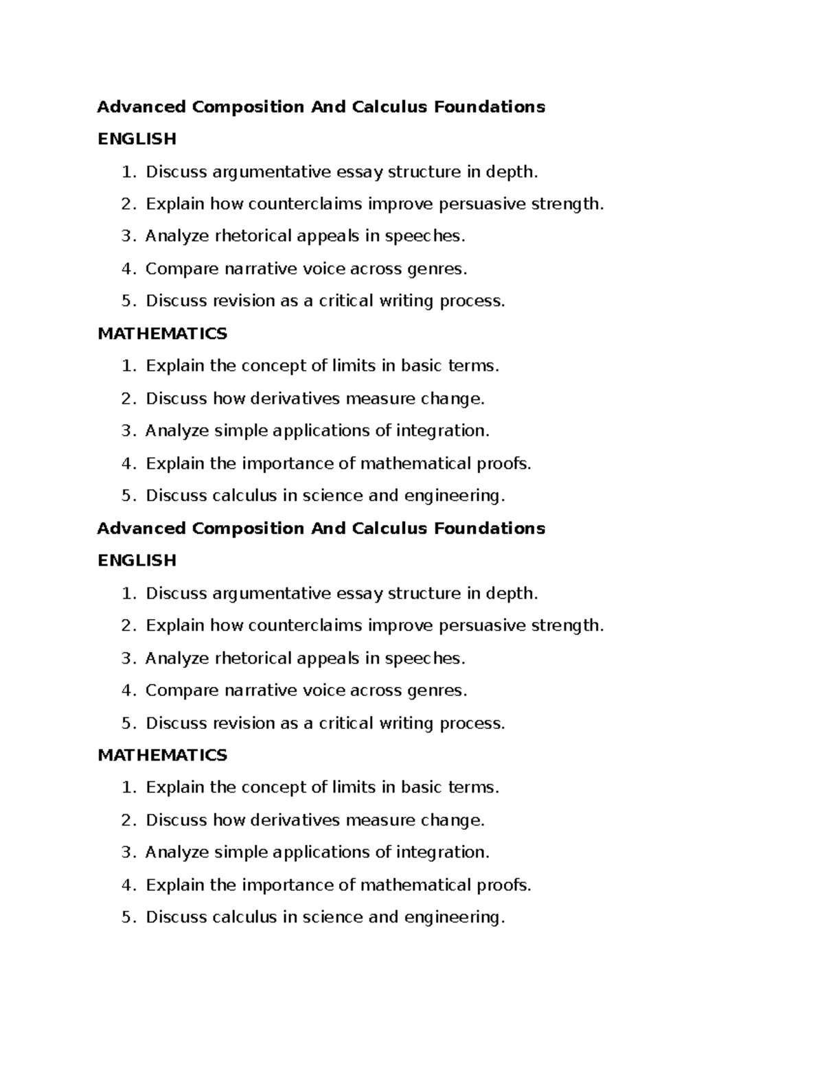 Advanced Composition & Calculus Foundations: Key Concepts & Insights ...