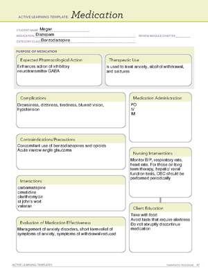 Active Learning Template medication Haloperidol - ACTIVE LEARNING ...