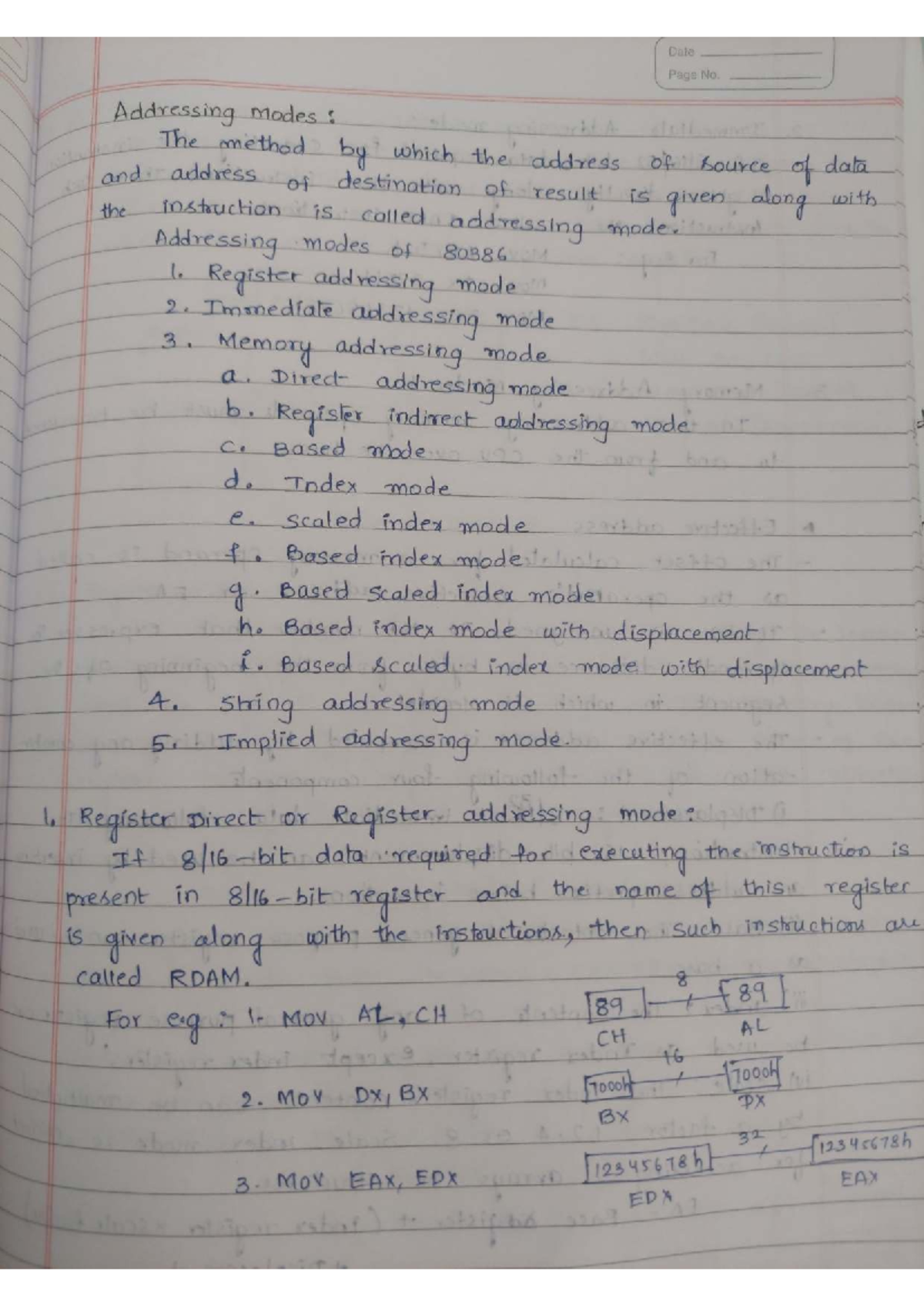 Addressing Modes and Instruction Set of 80386: Unit 1 Notes - Studocu