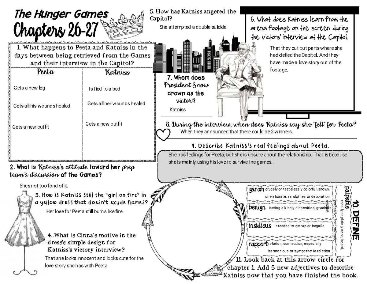 Hunger Games Study Guide Questions for English 11 - Studocu