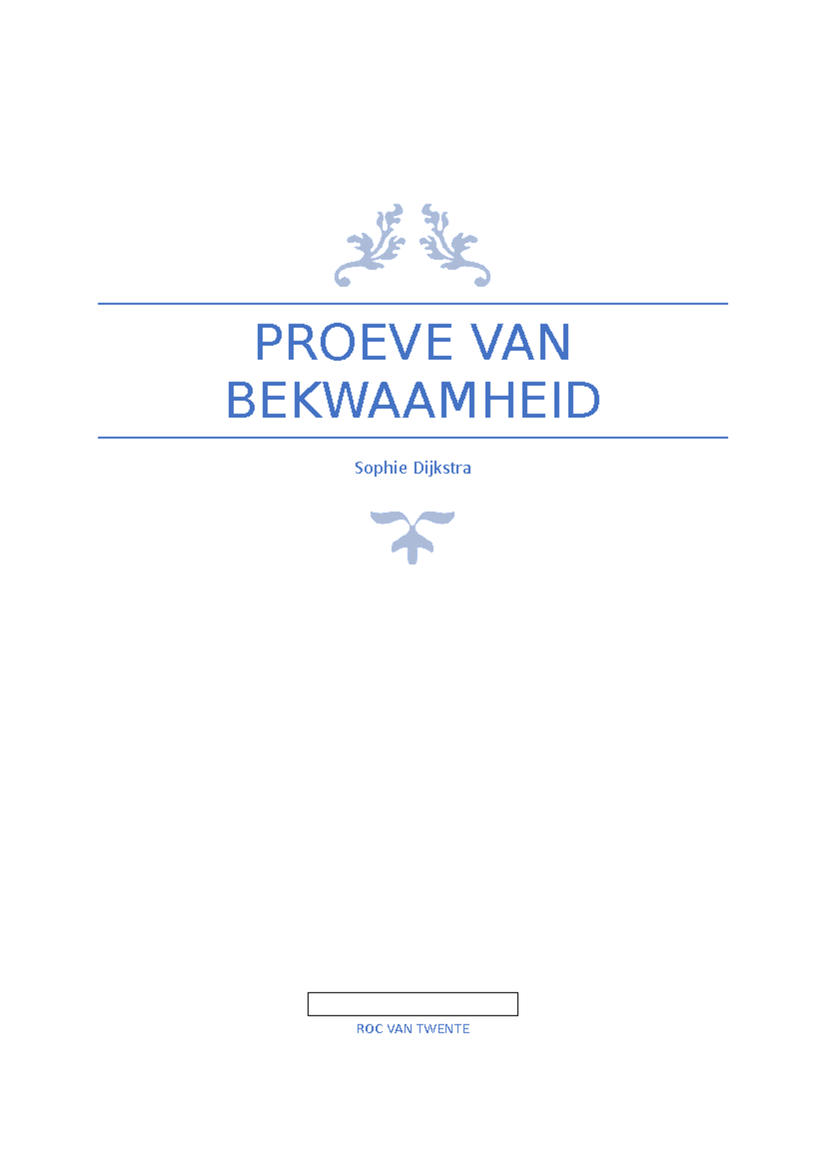 Proeve van Bekwaamheid Dijkstra - Examenjaar Doktersassistente 2023 ...