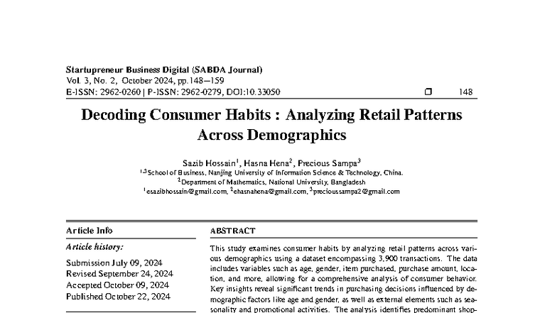 Decoding Consumer Habits: Retail Patterns by Demographics (SABDA ...