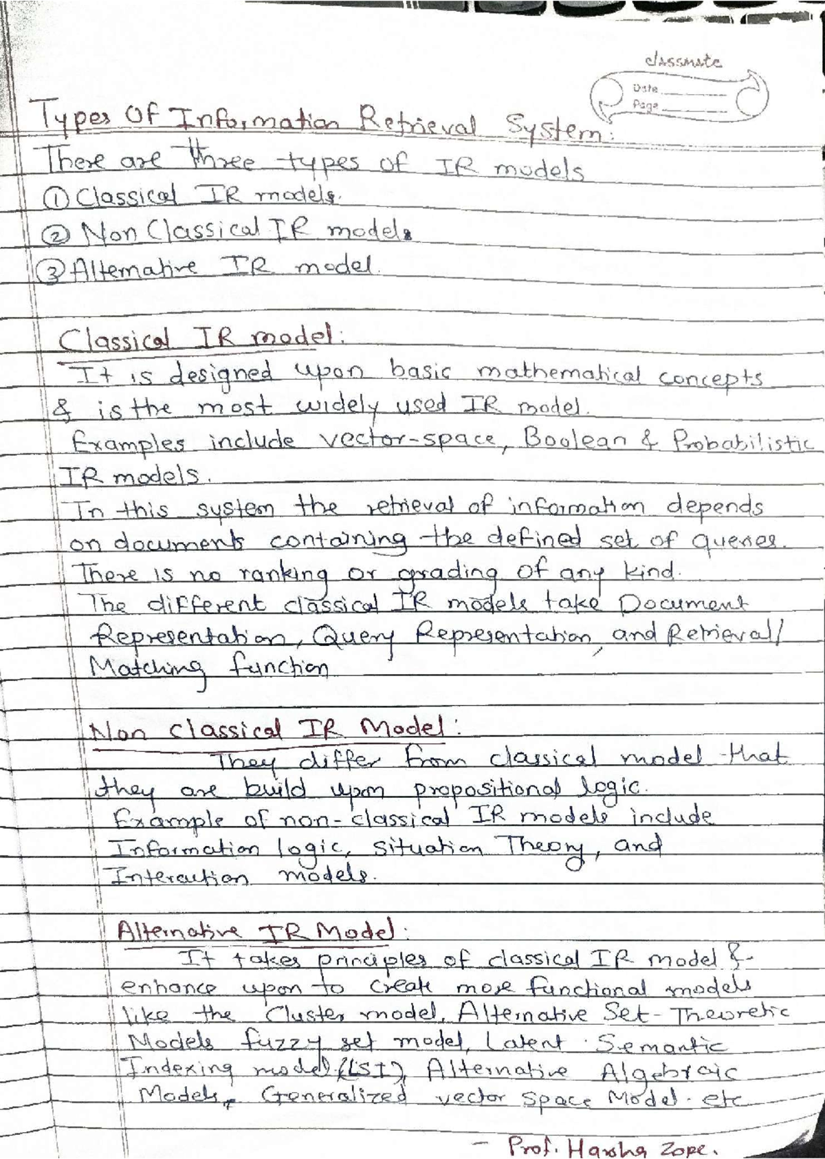 Types of Information Retrieval Systems - Classmate Notes - Studocu