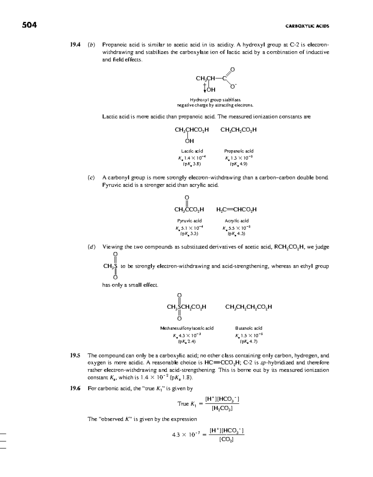 Organic Chemistry 4th Ed: Carboxylic Acids & Acidity Analysis - Studocu