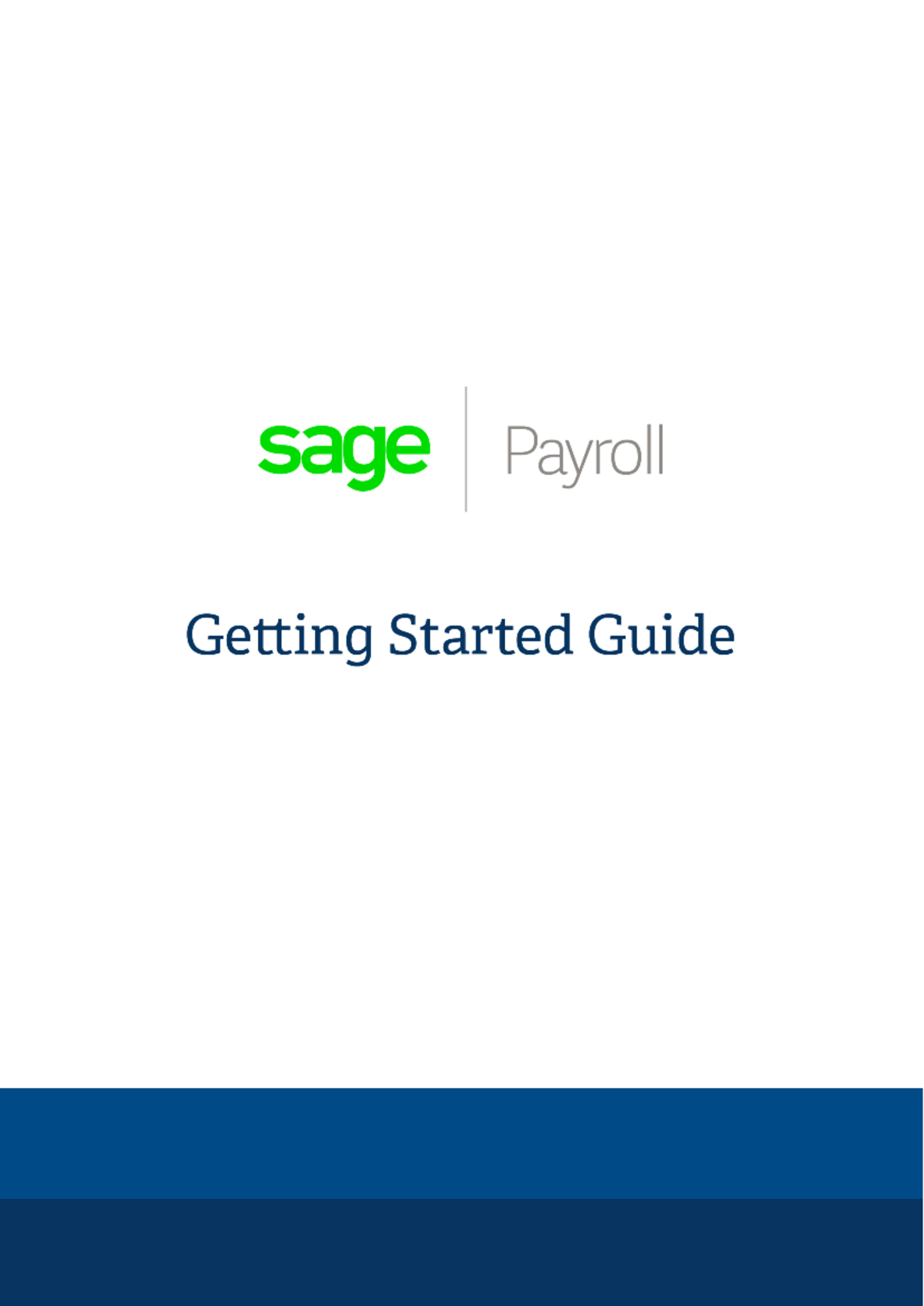 SBCP User Guide: Getting Started with Sage Business Cloud Payroll - Studocu