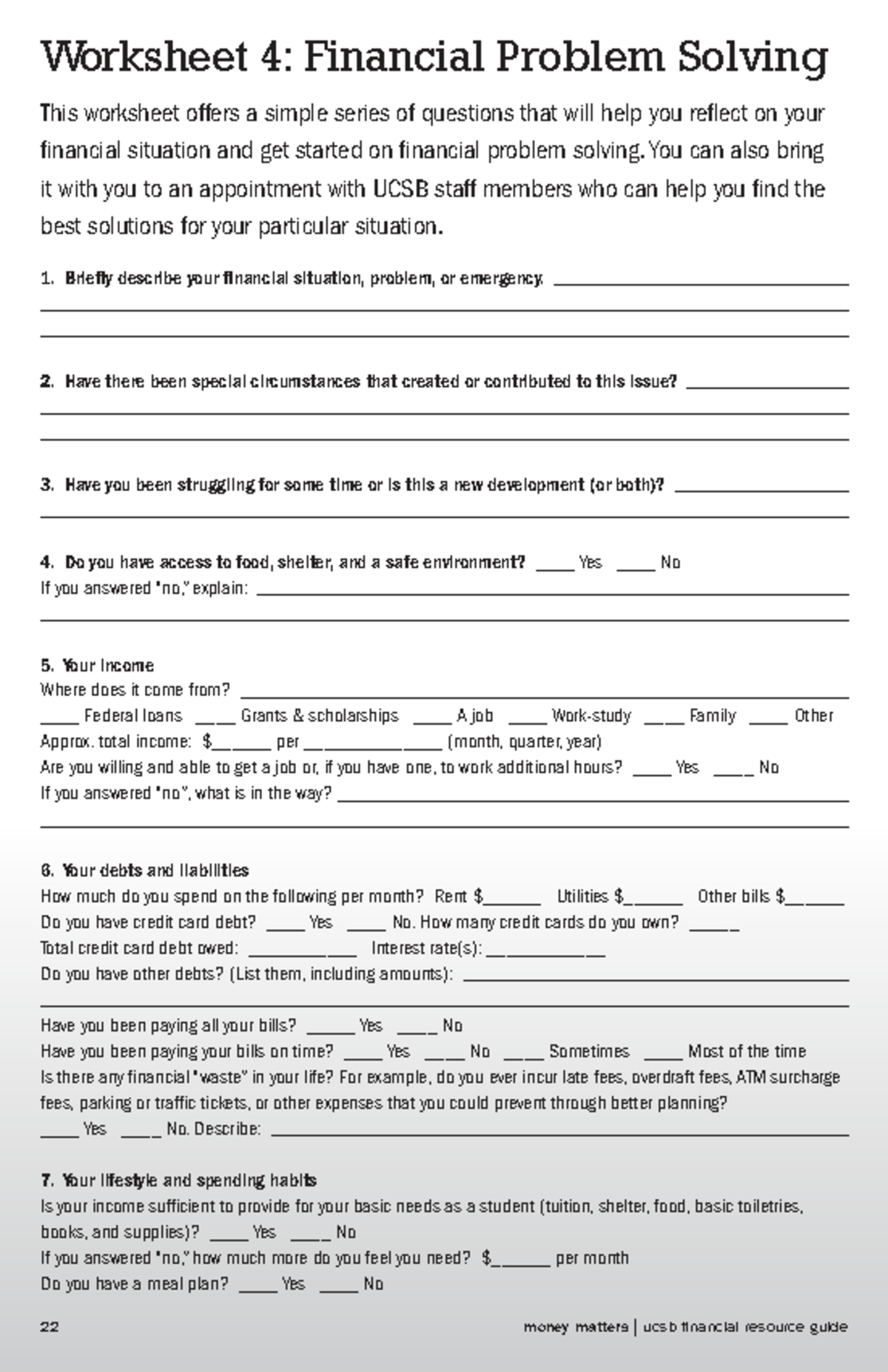 MM3-Worksheet 4: Financial Problem Solving Guide - Studocu