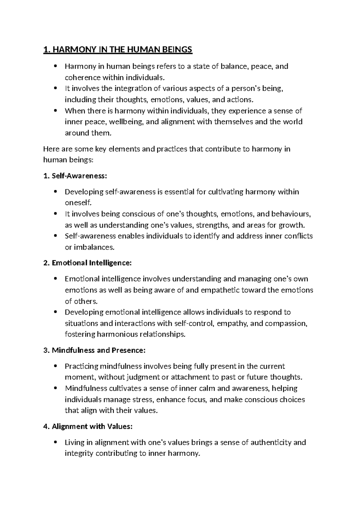 Universal Human Values: Harmony, Relationships, and Self-Care (Part-B ...