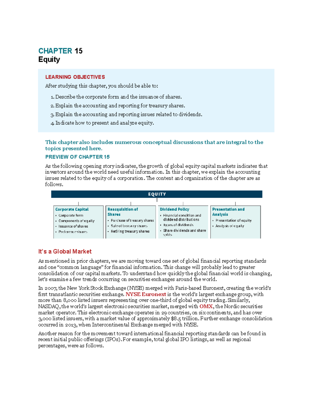 CHAPTER 15 Equity: Key Concepts and Learning Objectives - Studocu