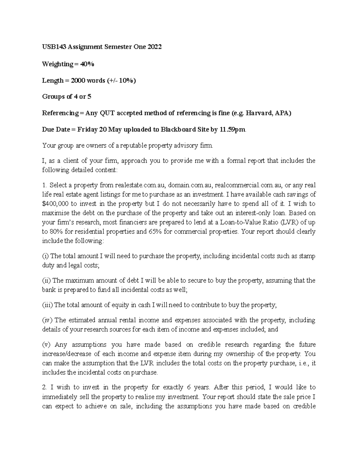 USB143 Assignment Topic 2022 money and wealth - USB143 Assignment ...