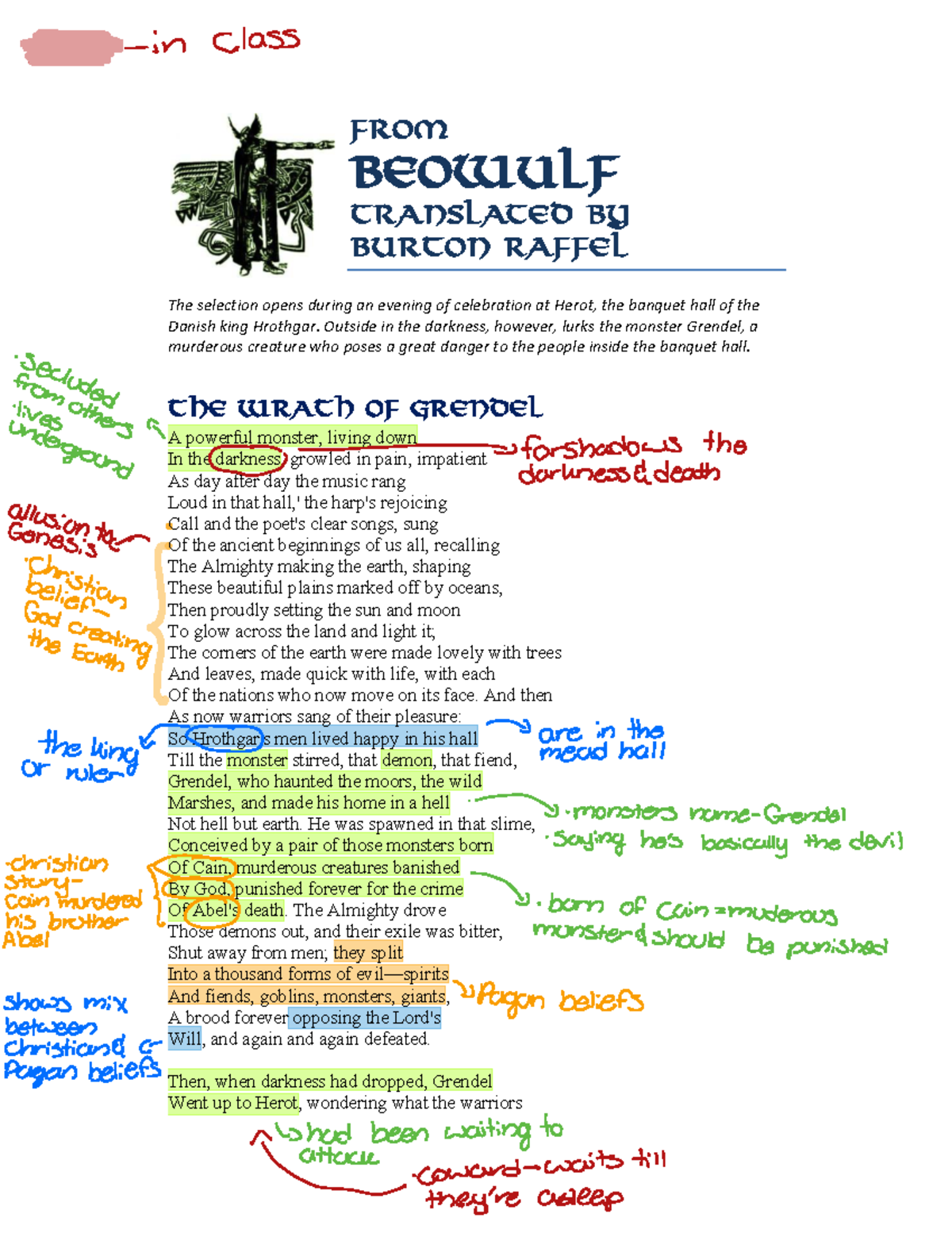 Beowulf: The Last Battle - Analysis and Final Reflections (ENG 101 ...