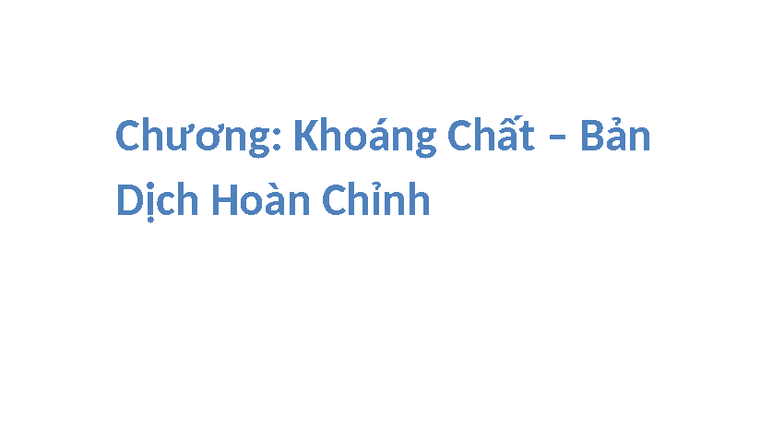 Chương: Khoáng Chất Bản Dịch Hoàn Chỉnh 1 - Kali, Natri, Clorua - Studocu