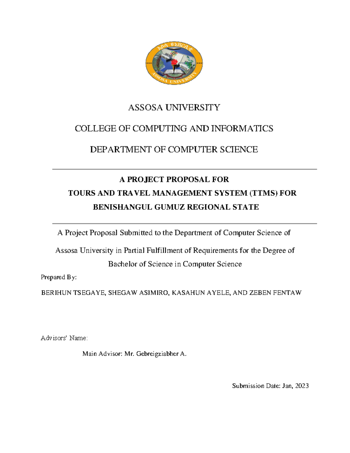 TTMS Project Proposal: Developing a Web-Based Travel Management System ...