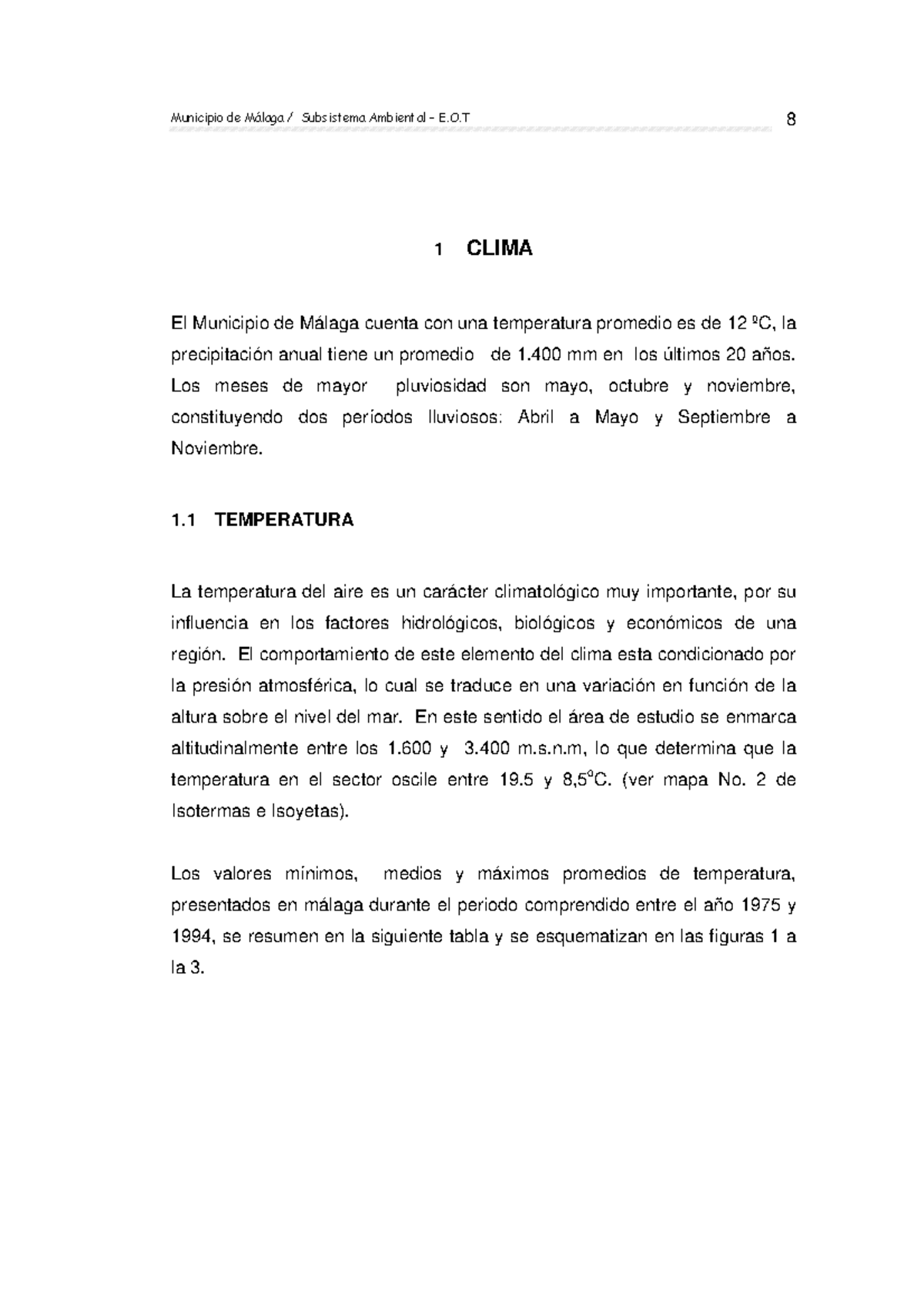 Análisis Climático del Municipio de Málaga E.O.T 1 8 - Studocu